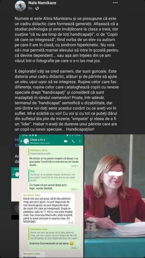 Discriminarea unui elev de clasa a III-a! Învățătoarea care a jignit un copil cu autism ...